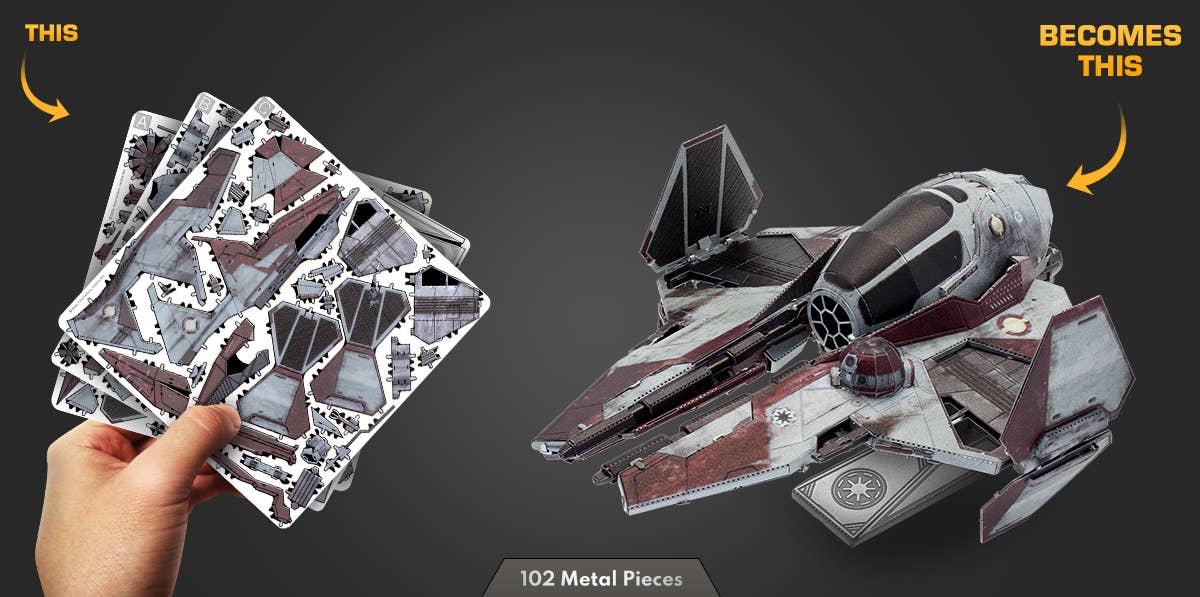 ETA-2 Jedi Starfighter™ Metal Earth DIY model kit – Holocron Toy Store